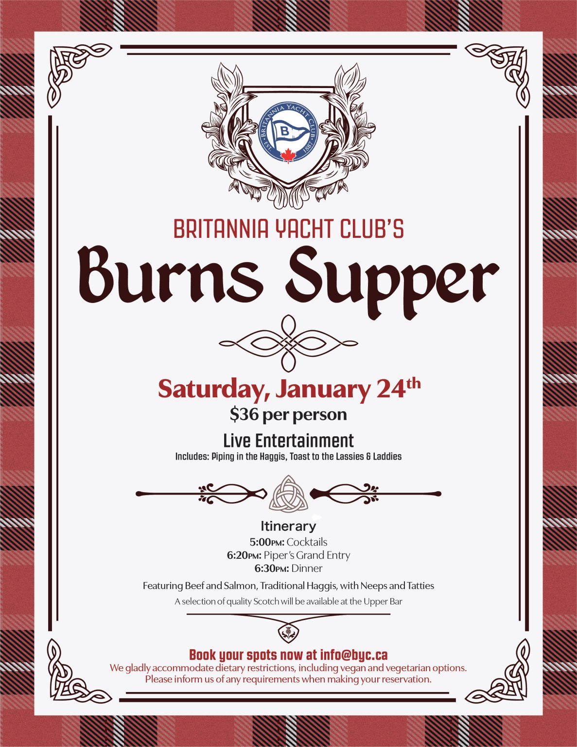 robbie-burns-poster | Britannia Yacht Club