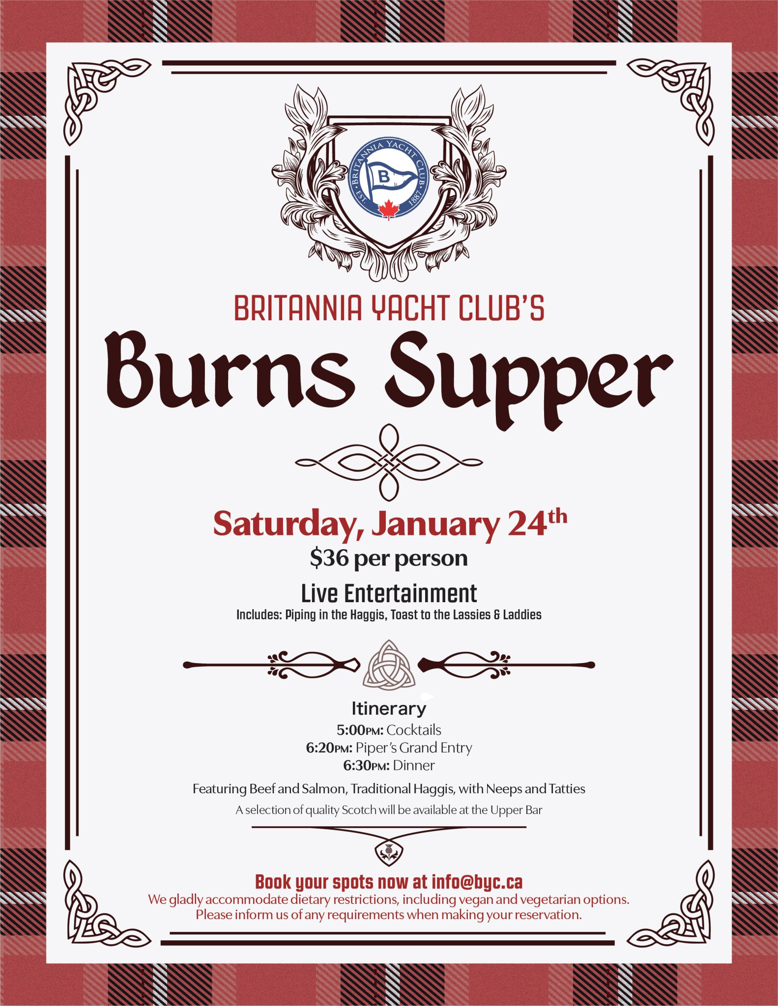 robbie-burns-poster | Britannia Yacht Club